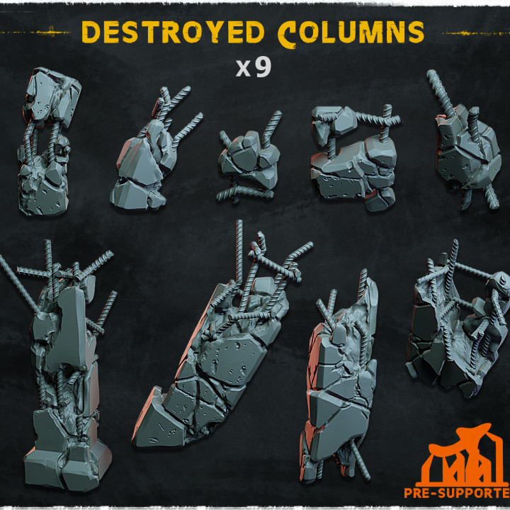 3D Printable Destroyed Columns -Basing Bits 1.0 by Zabavka Workshop