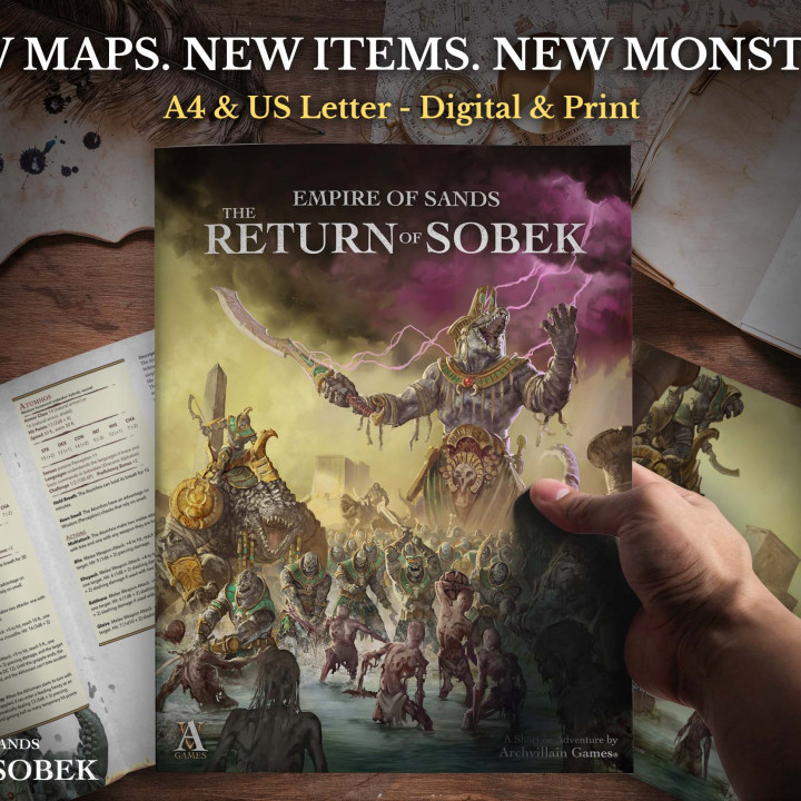 3D Printable Archvillain Adventures - The Empire of Sands - Return of ...