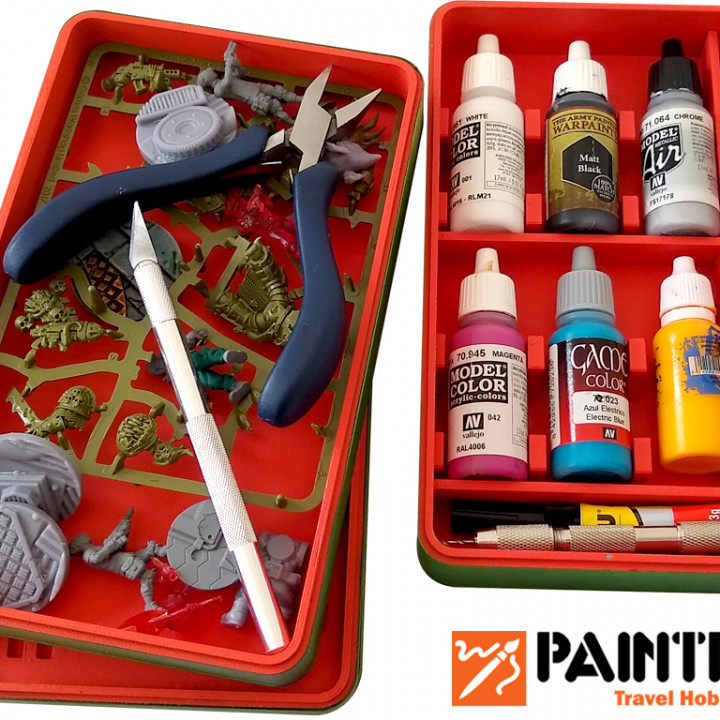 3D Printable PaintPal: Travel Hobby System MERCHANT LICENSE by Corvus ...