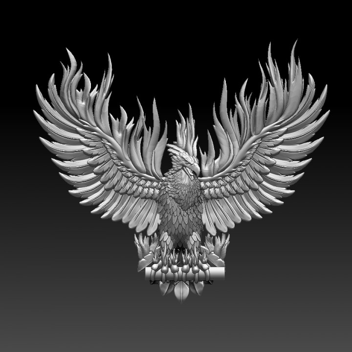 3D Printable phoenix by Dmitry Tishchenkov