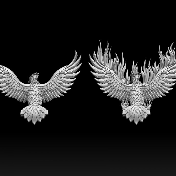 3D Printable phoenix by Dmitry Tishchenkov