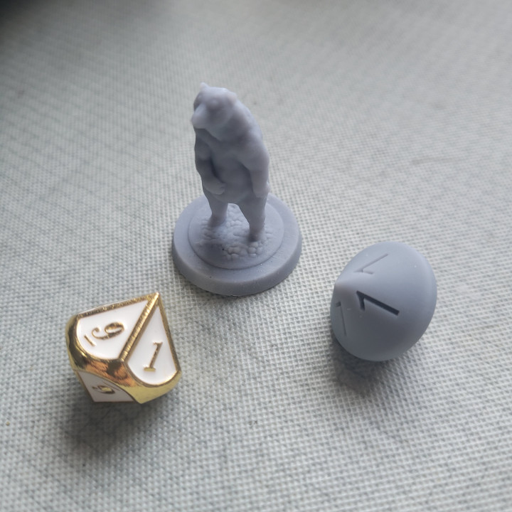 3D Printable D2 Dice by Nicholas Diaz