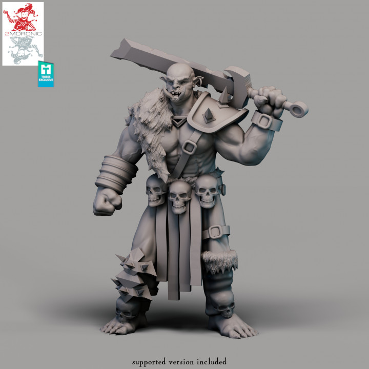 3D Printable Orc Warrior Brute Bodyguard by 2moronic miniatures