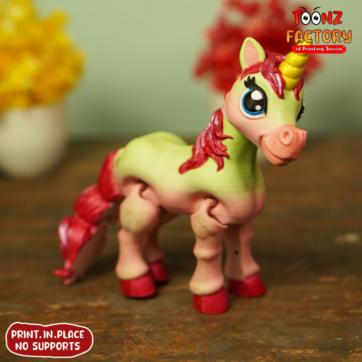 3D Printable Flexi Unicorn by Toonz Factory