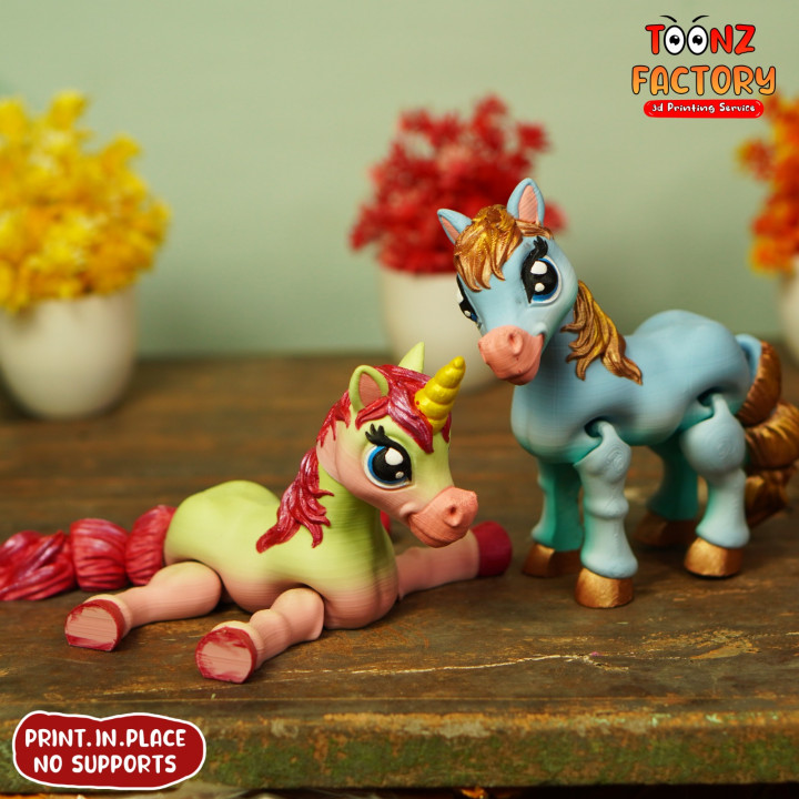 3D Printable Flexi Unicorn by Toonz Factory