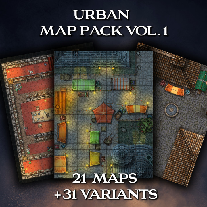 3D Printable Urban Map Pack: Vol. 1 by Dillon Olney