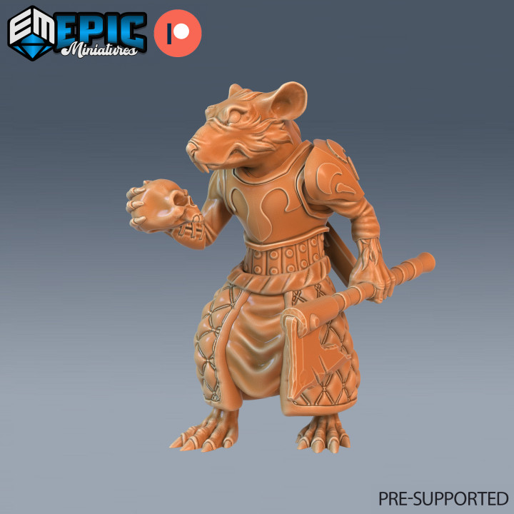 3D Printable Rat Folk Team B / Ratfolk Warrior / Rodent Bandit / Wild ...