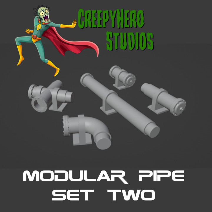 3D Printable Modular Pipe Set Two by Michael Crossman