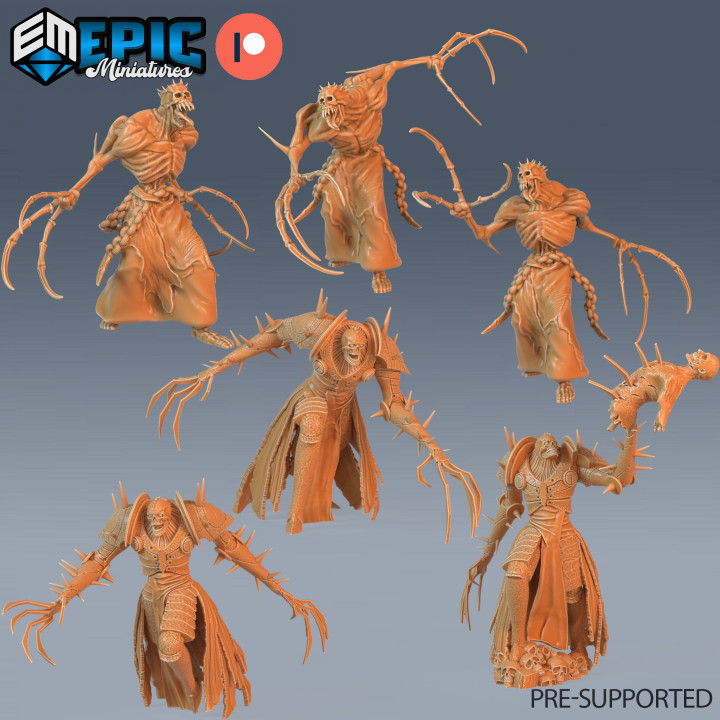 3D Printable Armored Bone Claw Team Set / Boneclaw Warrior / Skeleton ...