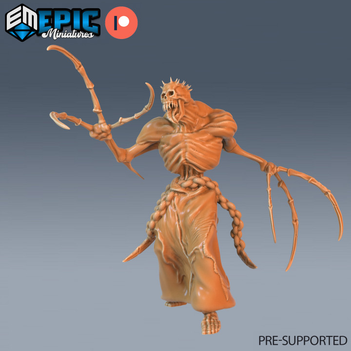 3D Printable Armored Bone Claw Team Set / Boneclaw Warrior / Skeleton ...