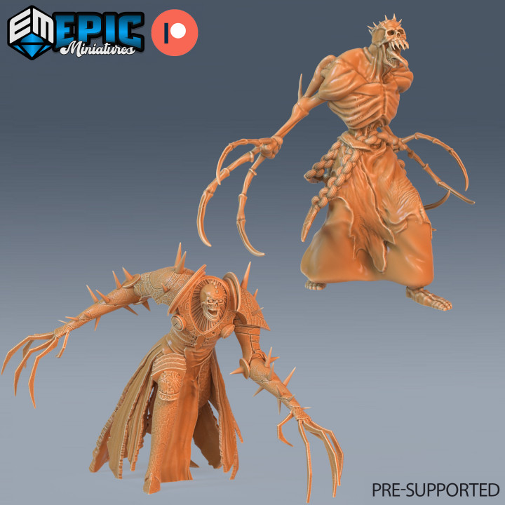 3D Printable Armored Bone Claw Team Set / Boneclaw Warrior / Skeleton ...