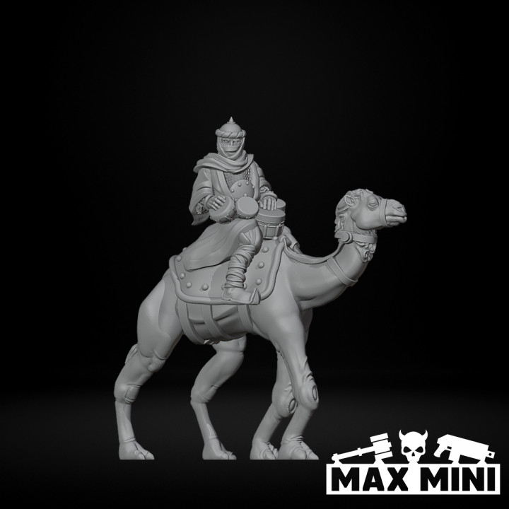 3D Printable Oasis Mercenary Camel Riders by Max Mini