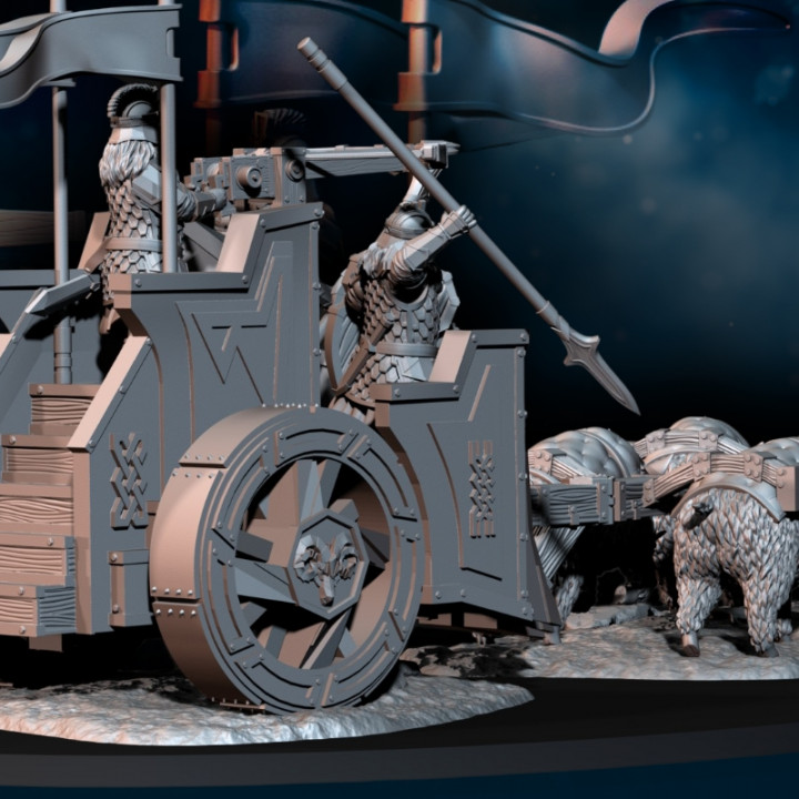 3D Printable Silver Goat Dwarves Charriot | Silver Goat Dwarves ...