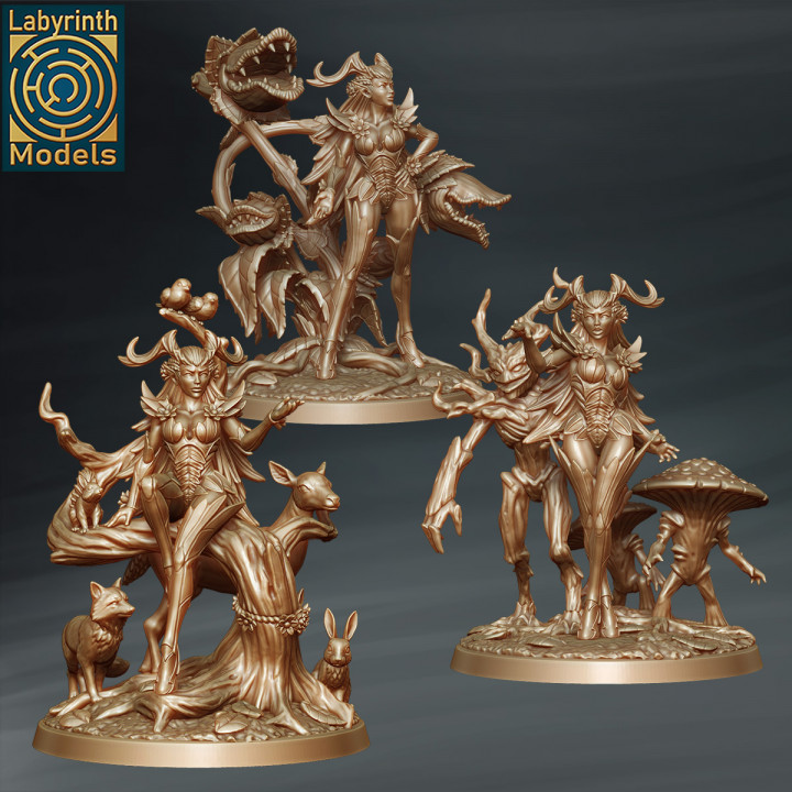 3D Printable Forest Dryad Kits - 32mm scale by Labyrinth Models