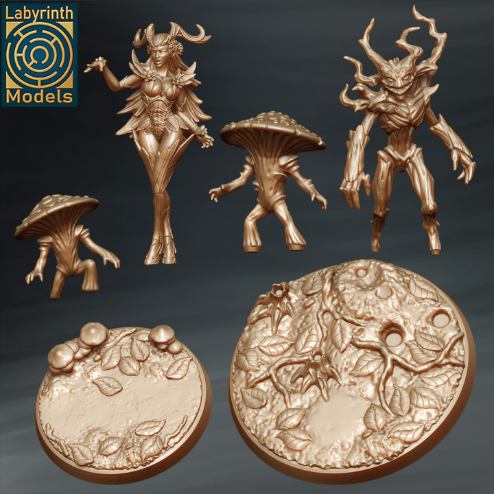 3D Printable Forest Dryad Kits - 32mm scale by Labyrinth Models