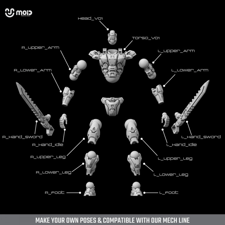3D Printable D-29 MECH by Moid