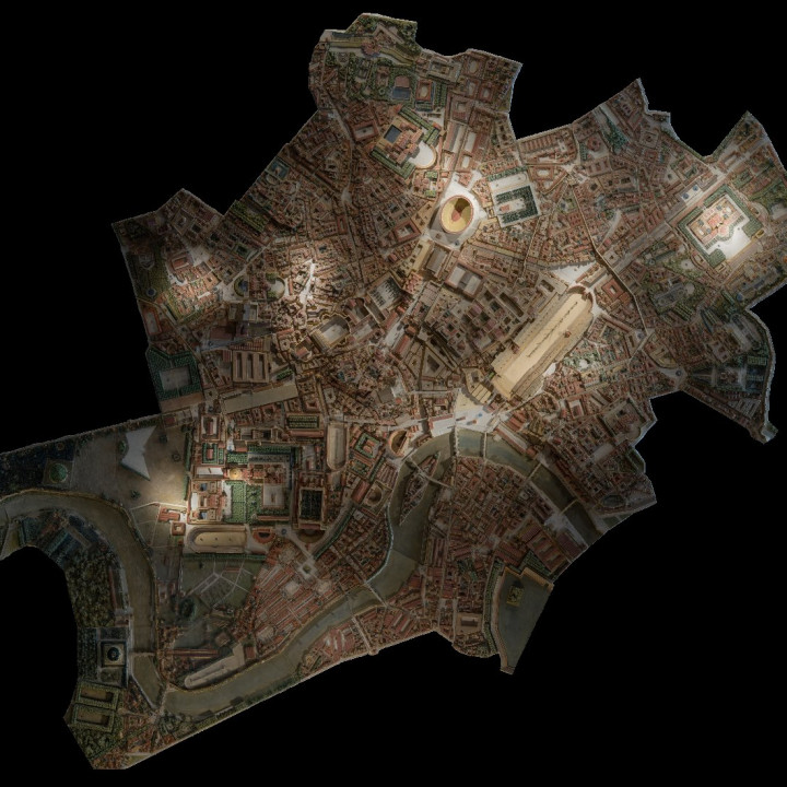 3D Printable Scale model of ancient Rome by Rogez Benoit
