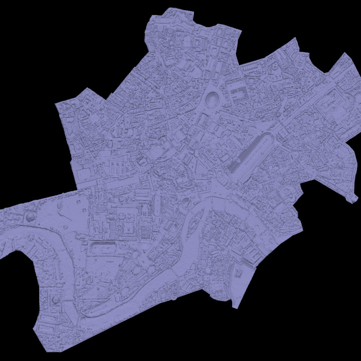 3D Printable Scale model of ancient Rome by Rogez Benoit