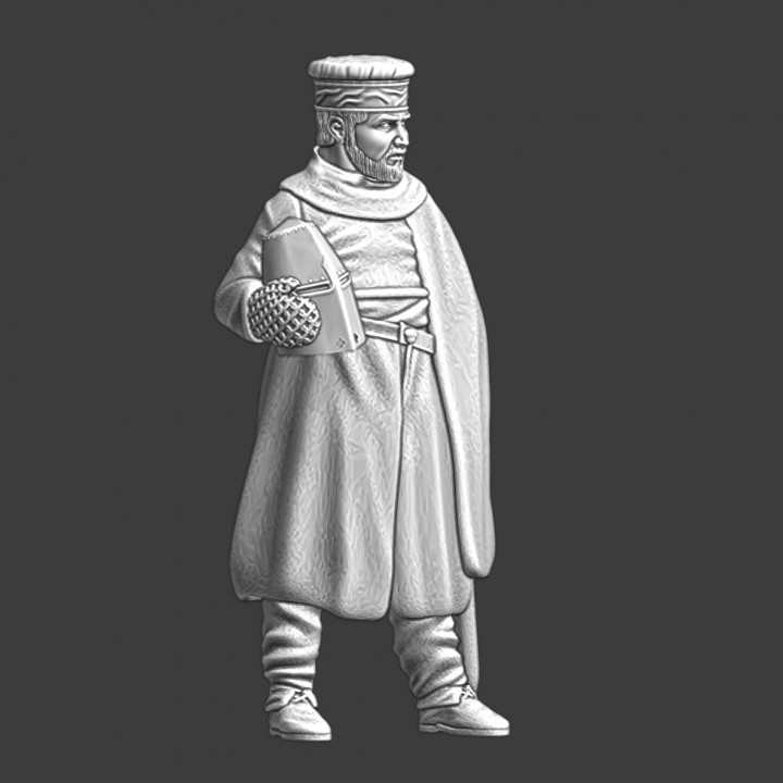 3D Printable Medieval knight w. great helmet relaxing by Northern ...