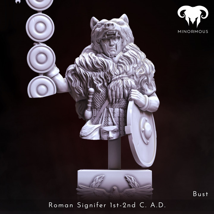 3D Printable Bust - Roman Signifer 1st-2nd C. A.D. Symbol of Power! by ...