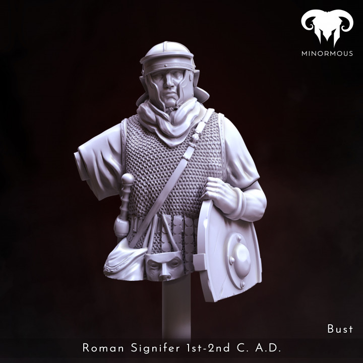 3D Printable Bust - Roman Signifer 1st-2nd C. A.D. Symbol of Power! by ...