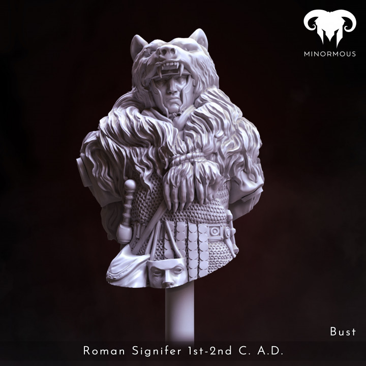 3D Printable Bust - Roman Signifer 1st-2nd C. A.D. Symbol of Power! by ...