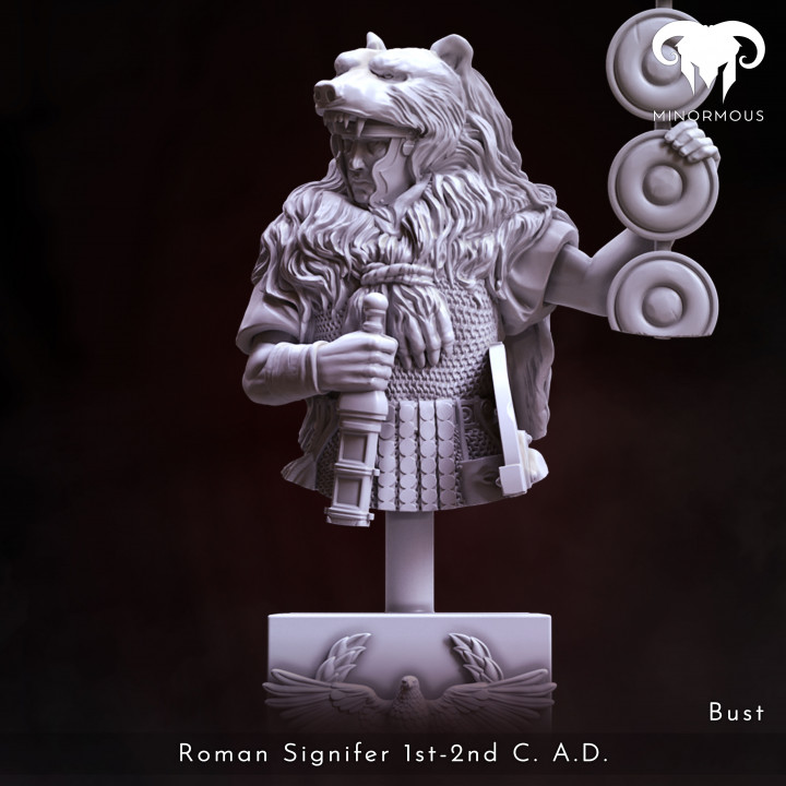 3D Printable Bust - Roman Signifer 1st-2nd C. A.D. Brave and Bold! by ...