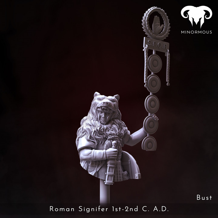 3D Printable Bust - Roman Signifer 1st-2nd C. A.D. Brave and Bold! by ...