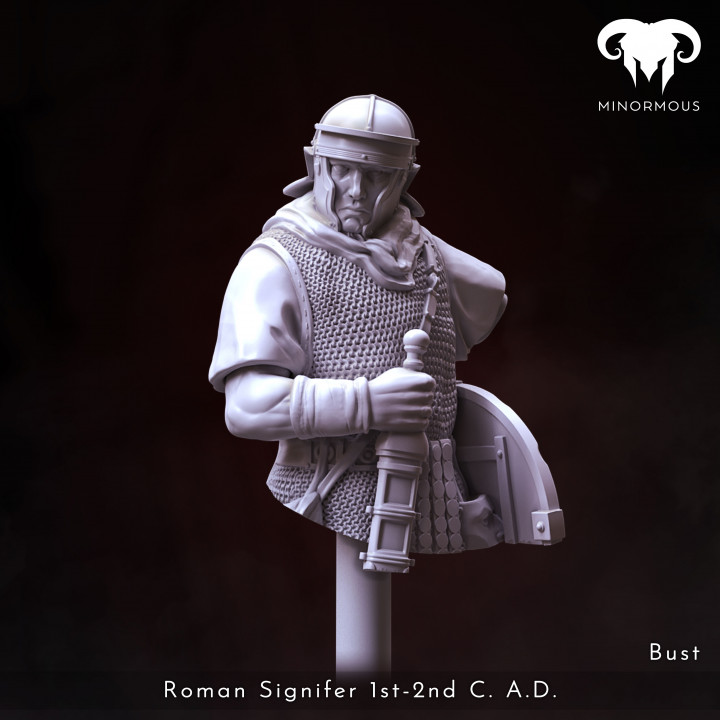 3D Printable Bust - Roman Signifer 1st-2nd C. A.D. Brave and Bold! by ...