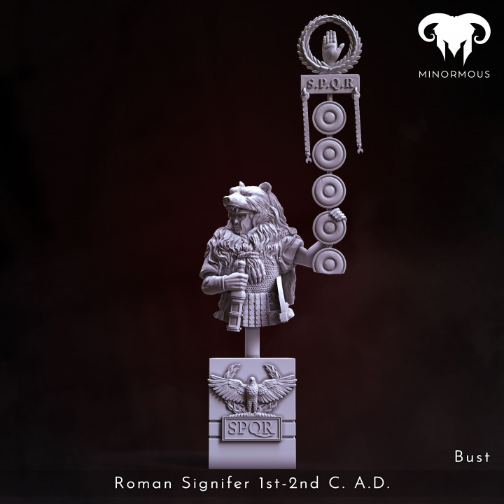 3D Printable Bust - Roman Signifer 1st-2nd C. A.D. Brave and Bold! by ...