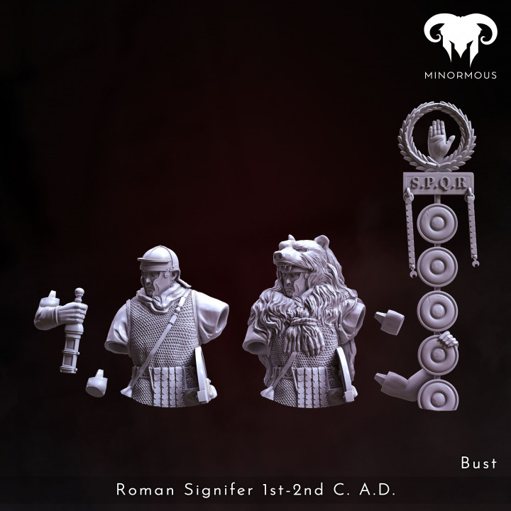 3D Printable Bust - Roman Signifer 1st-2nd C. A.D. Brave and Bold! by ...