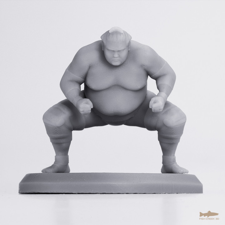 3D Printable Sumo Yokozuna B - Sumo Wrestler Miniature by Fish Creek 3D
