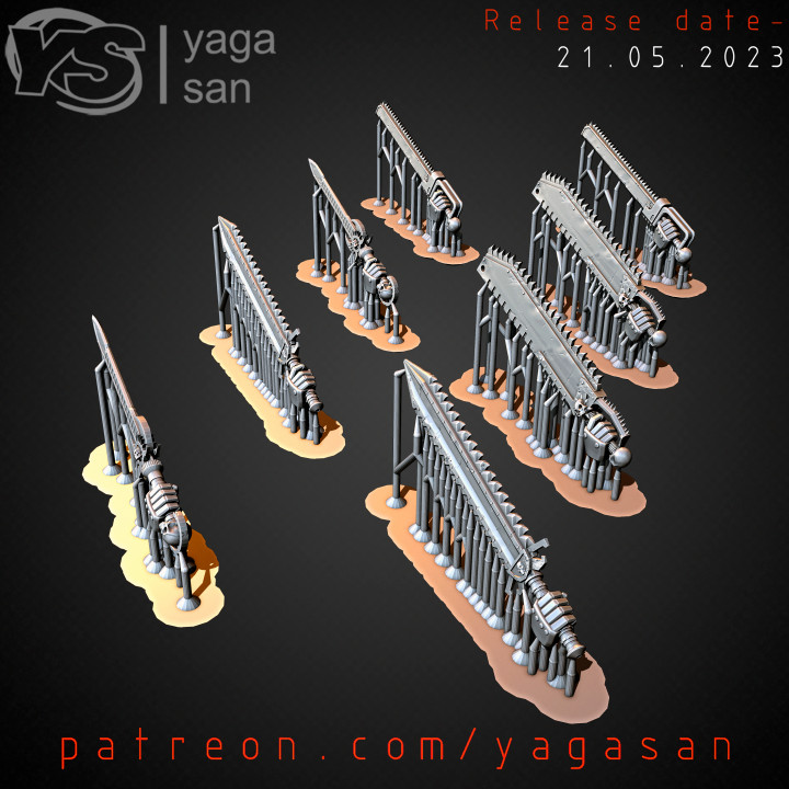 3D Printable CSM Chainsaw Swords KitBASH Pack by Yaga San