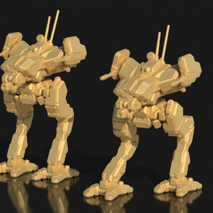 3D Printable Locust LCT-1V for Battletech by Matt Mason