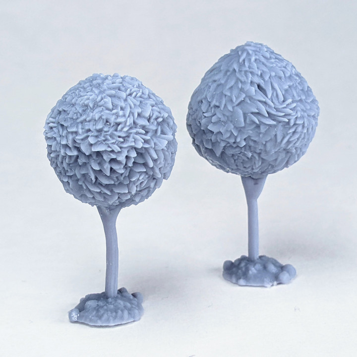3D Printable Bush & Tree Set by Custom Miniature Maker