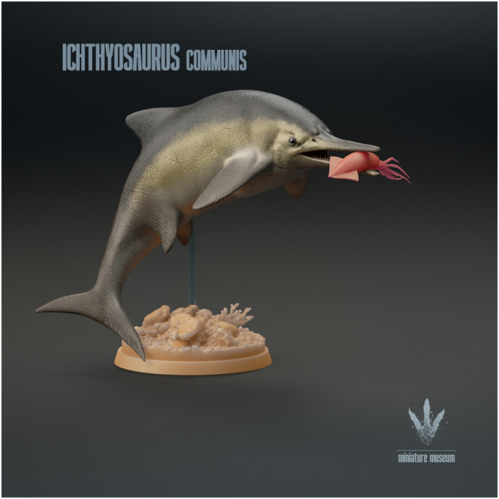 3D Printable Ichthyosaurus communis : The Fish-Lizard by Miniature Museum