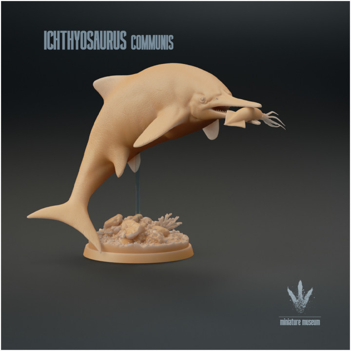 3D Printable Ichthyosaurus communis : The Fish-Lizard by Miniature Museum