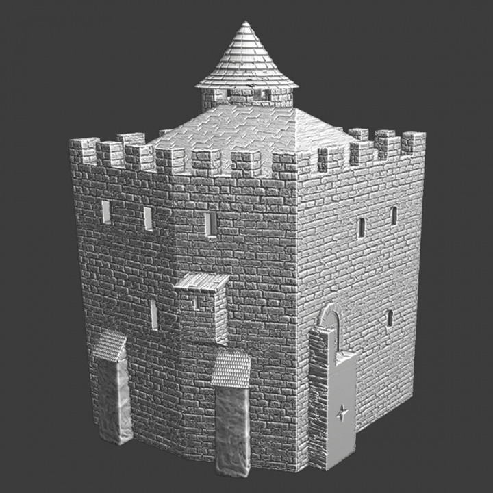 3D Printable Keep - Medieval Modular Crusader Castle Model by Northern ...