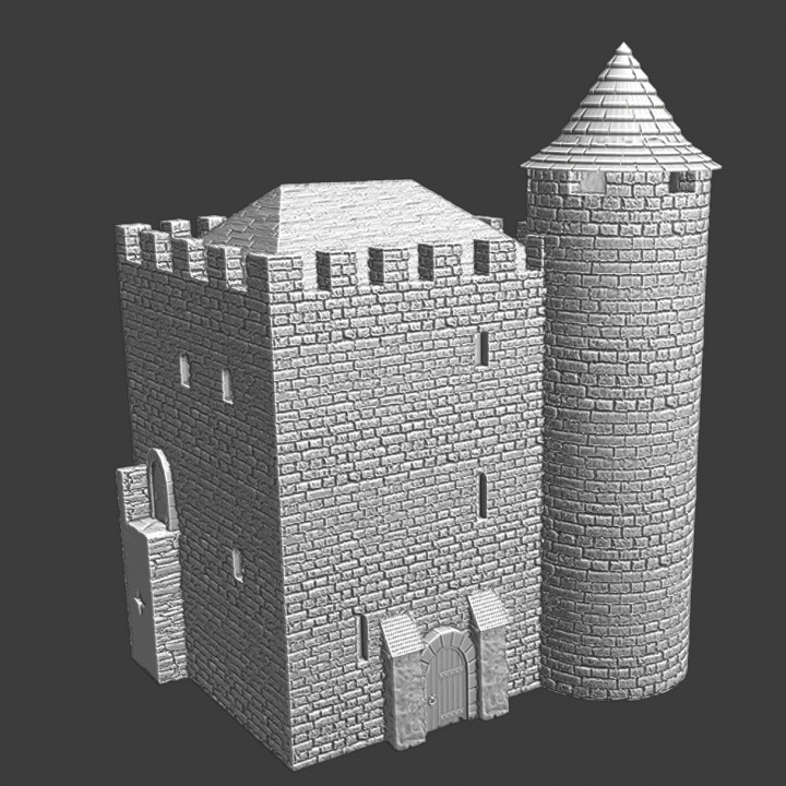 3D Printable Keep - Medieval Modular Crusader Castle Model by Northern ...