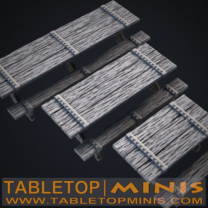 3D Printable Banquet Table by TableTopMinis