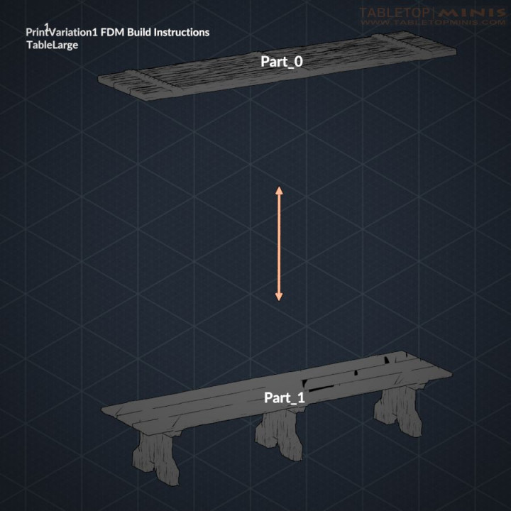 3D Printable Banquet Table by TableTopMinis