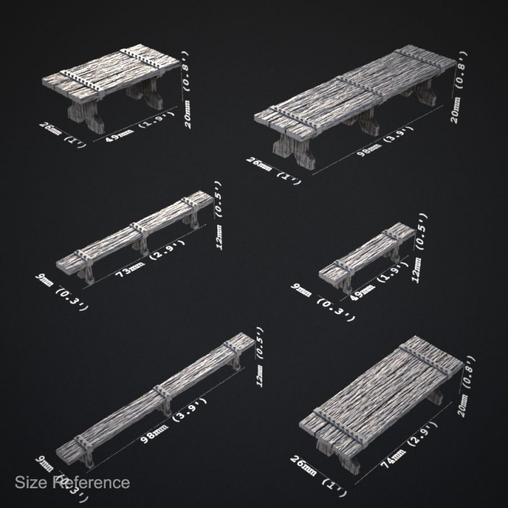 3D Printable Banquet Table by TableTopMinis