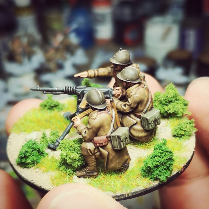 3D Printable WW2 28mm WW2 French 1940 HMG Hotchkiss model 1914 by ...