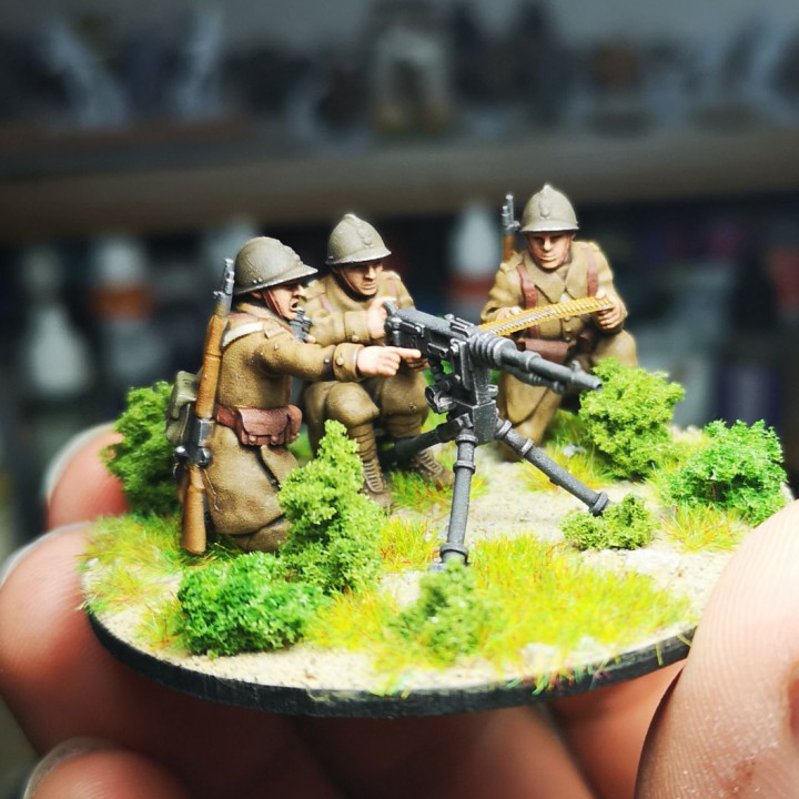 3D Printable WW2 28mm WW2 French 1940 HMG Hotchkiss model 1914 by ...