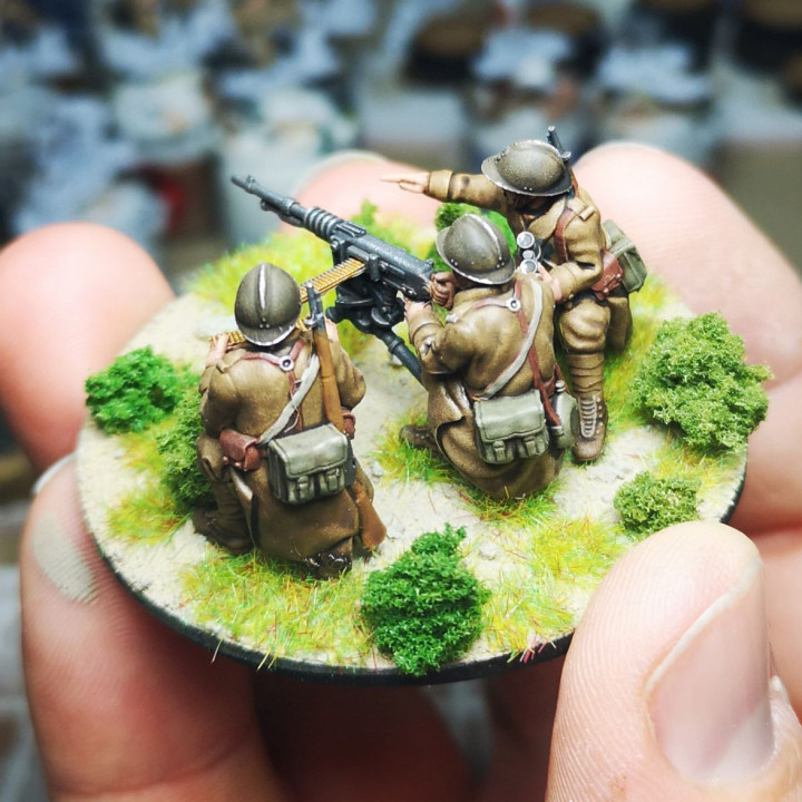 3D Printable WW2 28mm WW2 French 1940 HMG Hotchkiss model 1914 by ...