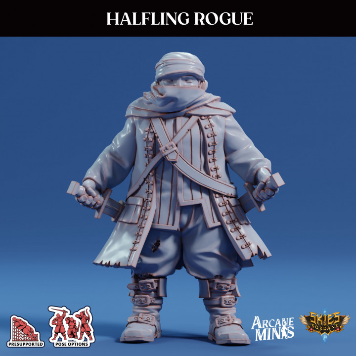 3D Printable Halfling Rogue - Pirate by Arcane Minis