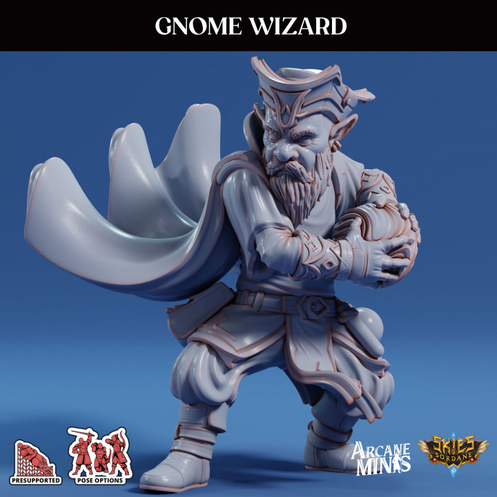 3D Printable Gnome Wizard - Pirate by Sordane Publishing