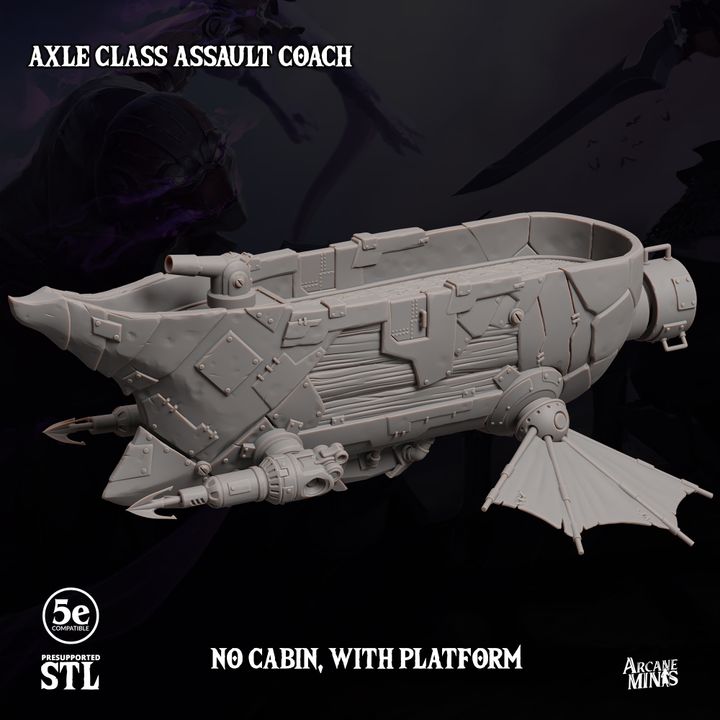 3D Printable Airship - Axle Class Assault Coach by Sordane Publishing