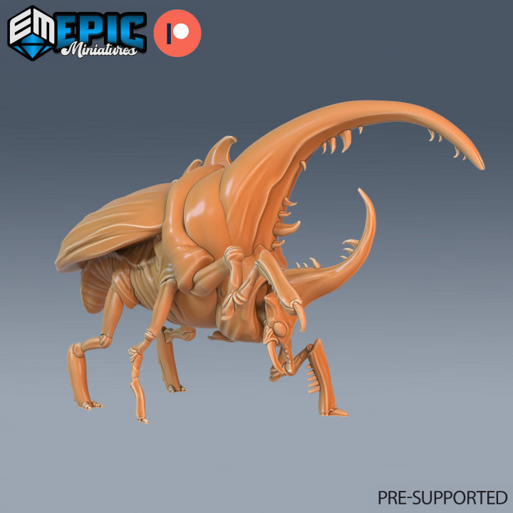 3D Printable Giant Beetle & Wasp Set / Hercules Insect & Winged Insect ...