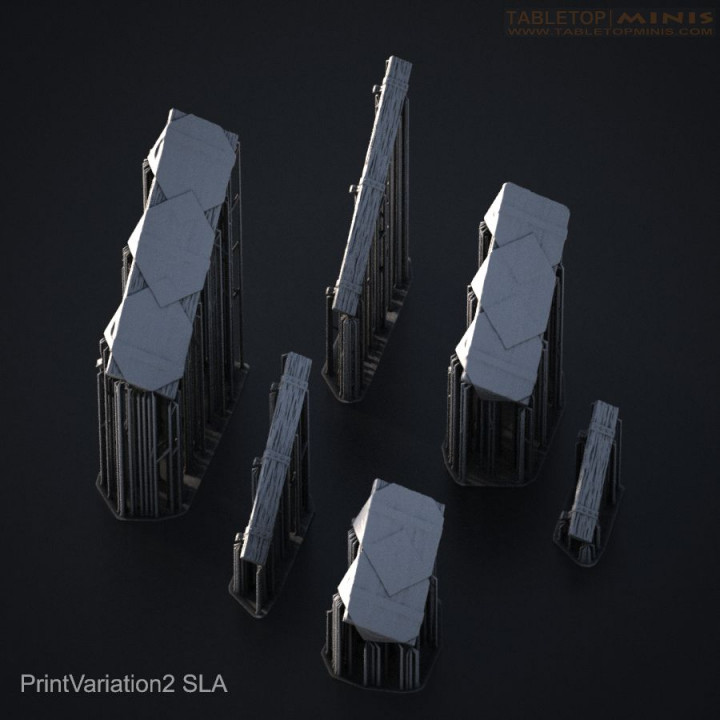 3D Printable Banquet Table With Tablecloth by TableTopMinis